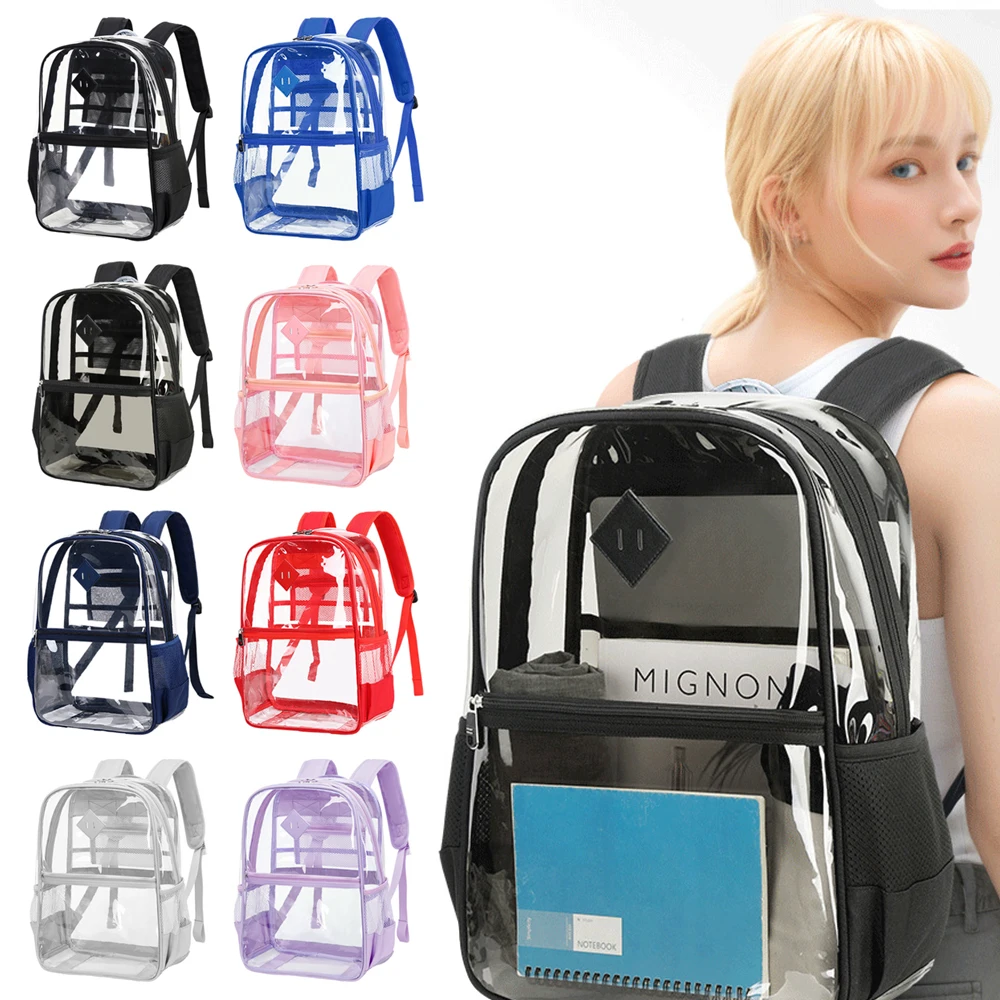 Transparent-Pvc-Backpack-Kids-Clear-Backpack-Waterproof-Girls-Jelly-Bag ...