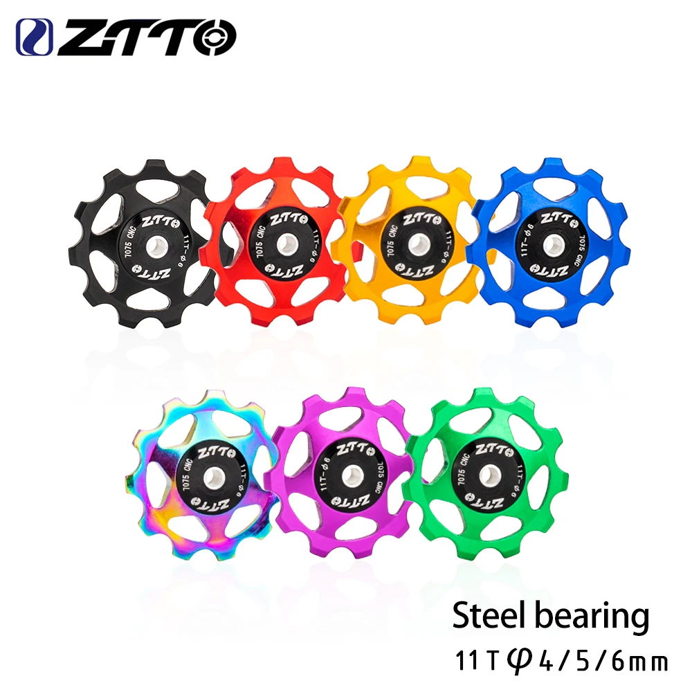 Ztto Mtb Bicycle Rear Derailleur Jockey Wheel 11t Steel Bearing Pulley Al7075 Cnc Road Bike ...