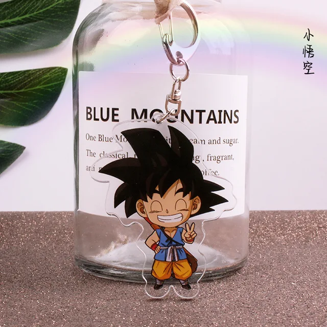 Anime Dragon Ball Keychain Cartoon Figures Goku Super Saiyan Vegeta Key ...