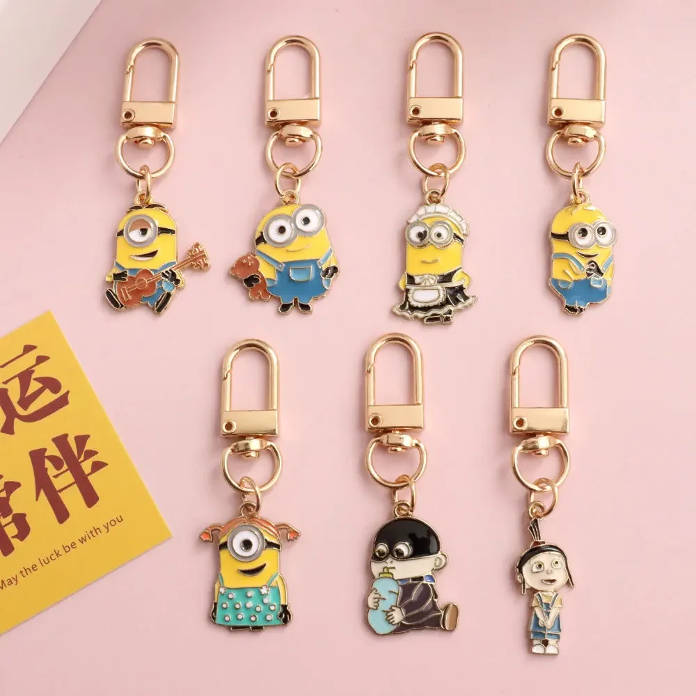 New-Minions-Kevin-Bob-Keychain-Cartoon-Toys-Model-Silicone-Pendant-Keyring-Cosplay-Car-Backpack ...