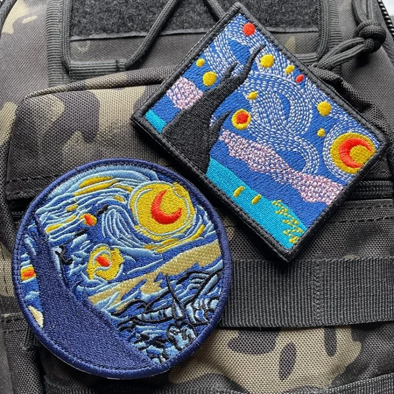 Japanese-Ukiyoe-Embroidered-Hook-and-Loop-Patches-Kanagawa-Wave-Armband ...