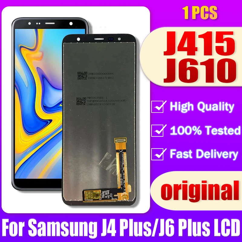 Original For Samsung J4+ J4 plus J415 SM J415F LCD Display Touch Screen Digitizer For Samsung J6 ...