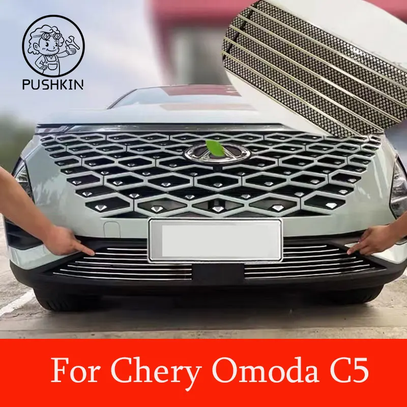 Car-Styling-Front-Grille-Trim-Garnish-Cover-Stickers-Insect-Proof-Net ...