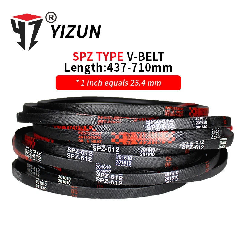 YIZUN SPZ/3V Type SPZ437~710mm Hard Wire Rubber Drive Pitch Length ...