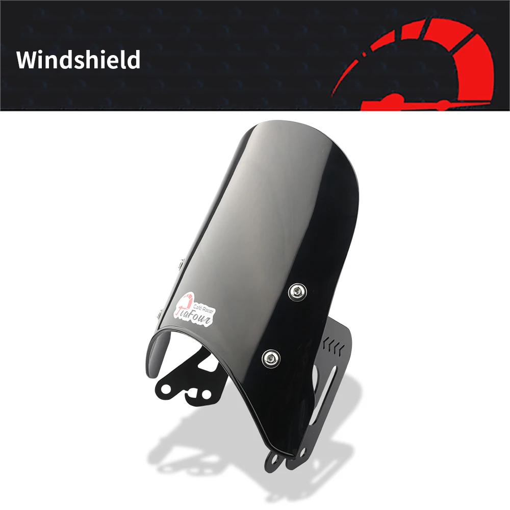 Motorcycle-Windshield-Windscreen-With-Mounting-Bracket-For-Hunter-350 ...