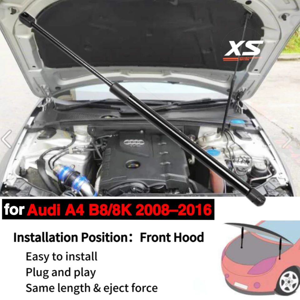 Universal Hood Strut Kit Front Hood Lift Support Gas Strut For Audi A4 ...