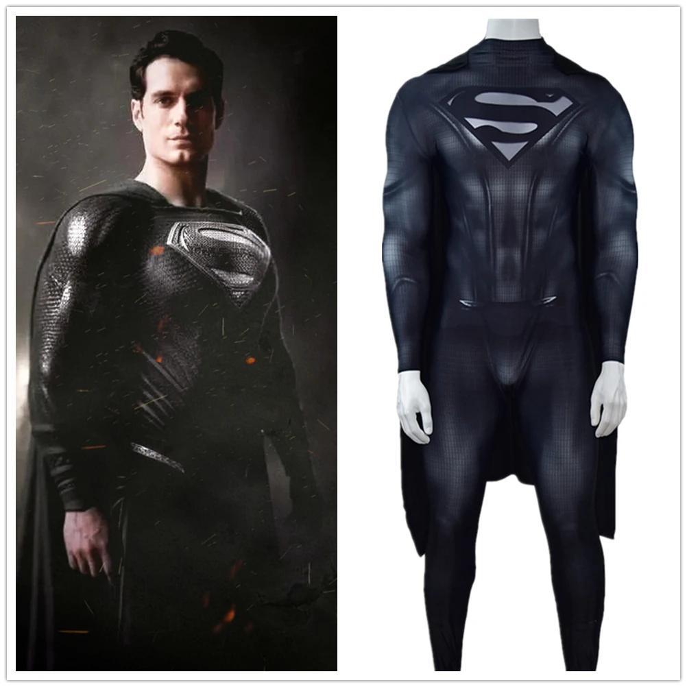 Adults-Kids-Superhero-Dark-Clark-Kent-Cosplay-Costume-Anime-Kal-El ...