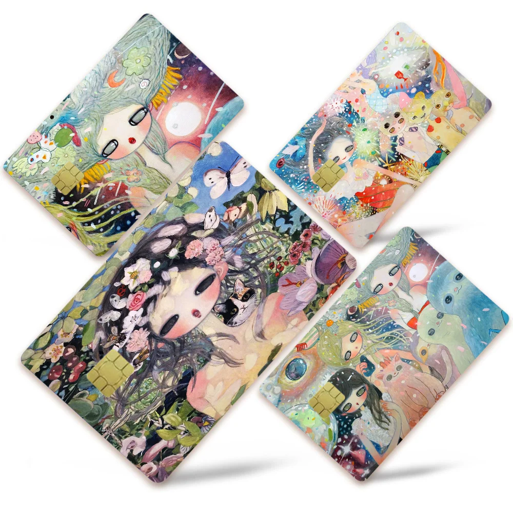 Aya Takano Art Credit Card Skin Stickers For VISA Bank Bus Metro Access ...
