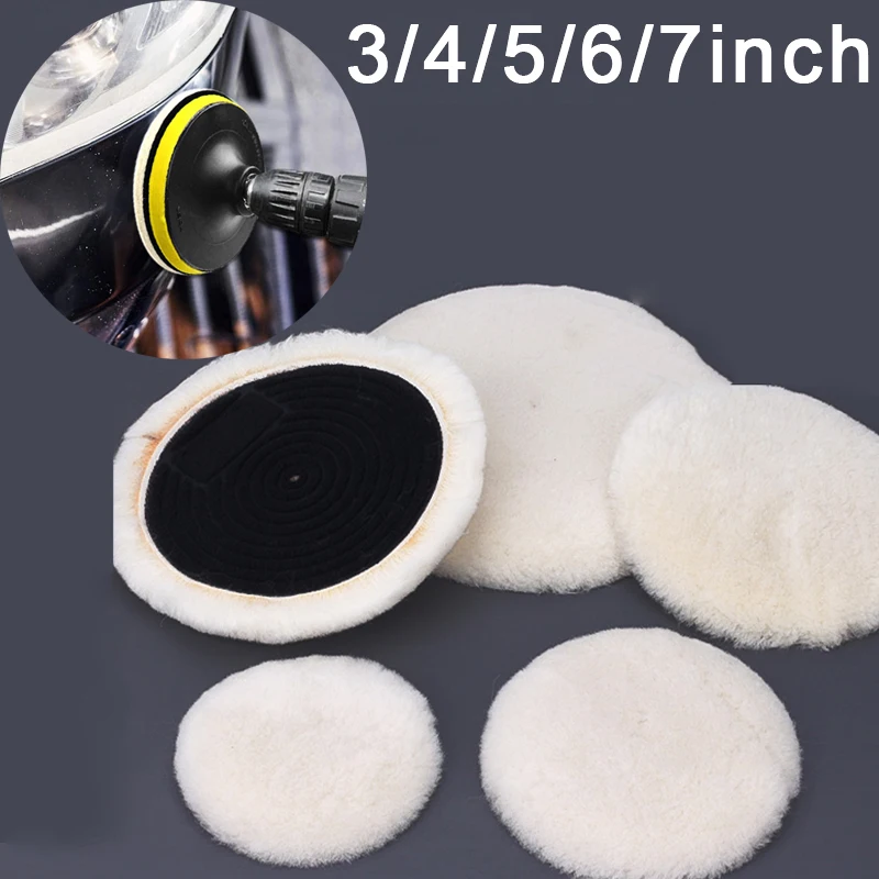 5Pcs-Wool-Polishing-Disc-Soft-Imitated-Car-Waxing-Polisher-Car-Polish ...