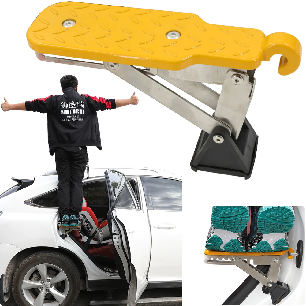Car-Door-Step-Foldable-Universal-Fit-Door-Hook-Step-StandPedal-for-Car ...