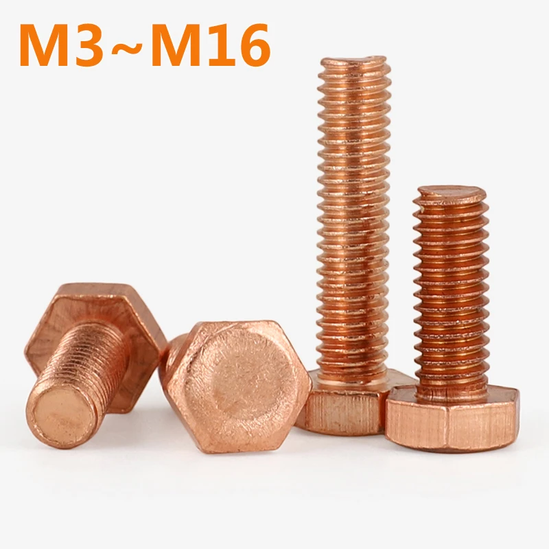 Copper Conductivity Bolt | Copper Screws Bolts M6 | Copper Screws M5 8 ...