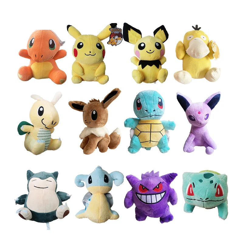 20cm-Pokemon-Figure-Kawaii-Pikachu-Jenny-Turtle-Stuffed-Plush-Toy-Anime ...