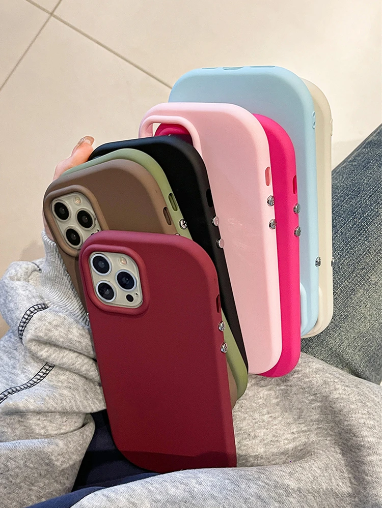 Luxury-Separate-Button-Soft-Silicone-Phone-Case-For-iPhone-15-14-13-12 ...