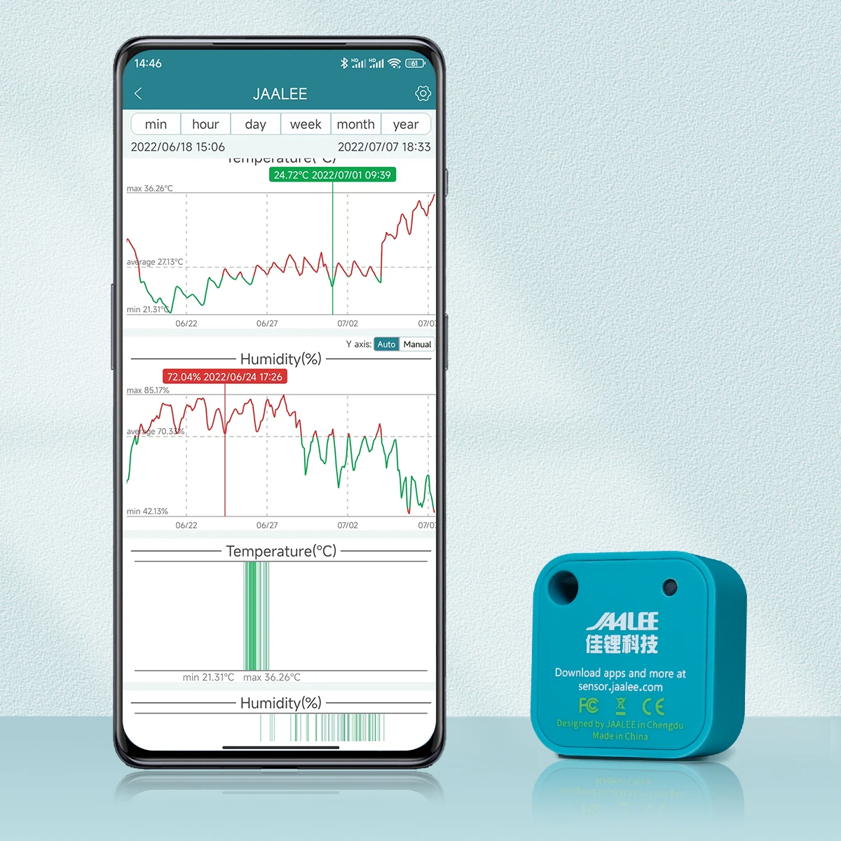 Jaalee Jht Temperature/humidity/dewpoint/vpd Sensor Thermometer ...
