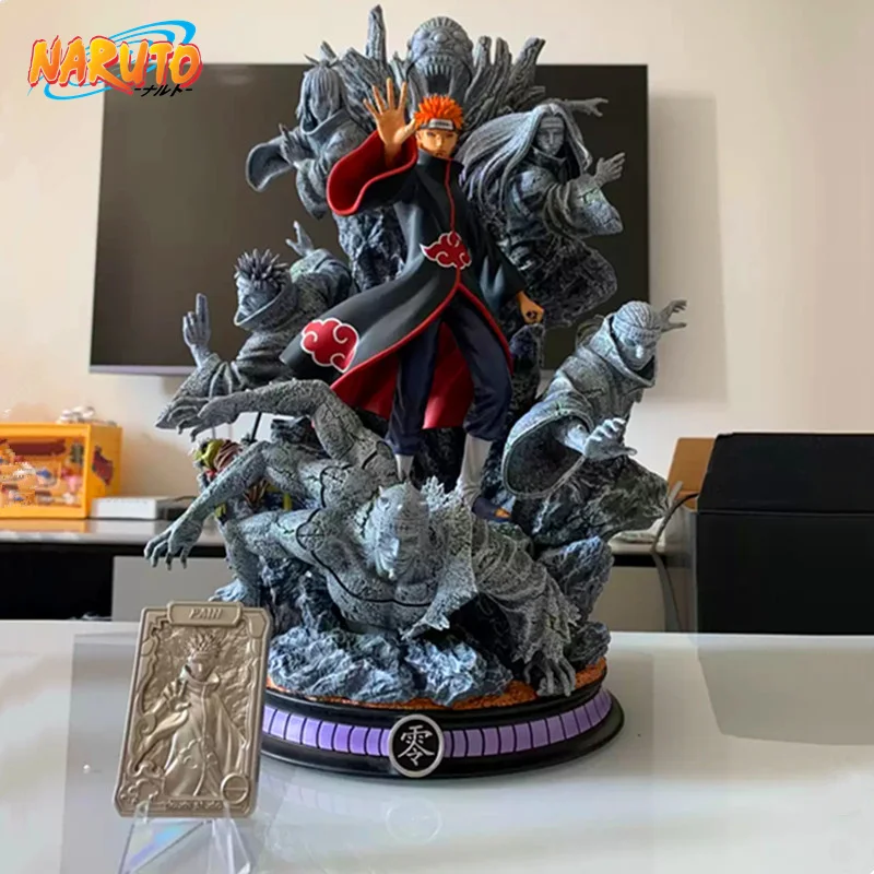 Figura de acción de NARUTO Akatsuki Pein, estatua de resina de 10 colas ...