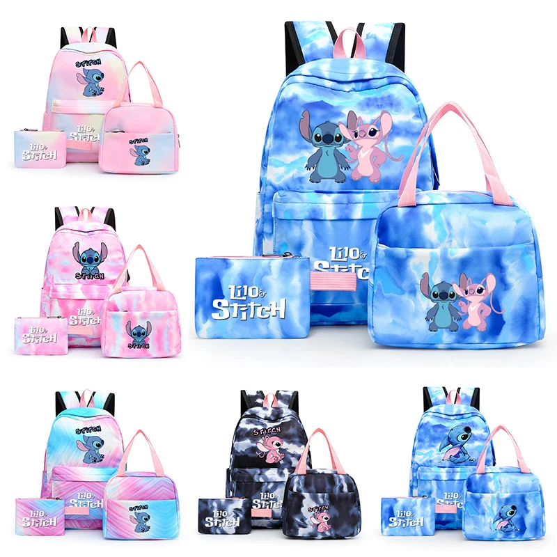 3Pcs-set-Disney-Lilo-Stitch-Colorful-Backpack-Children-Teenager-Cartoon ...