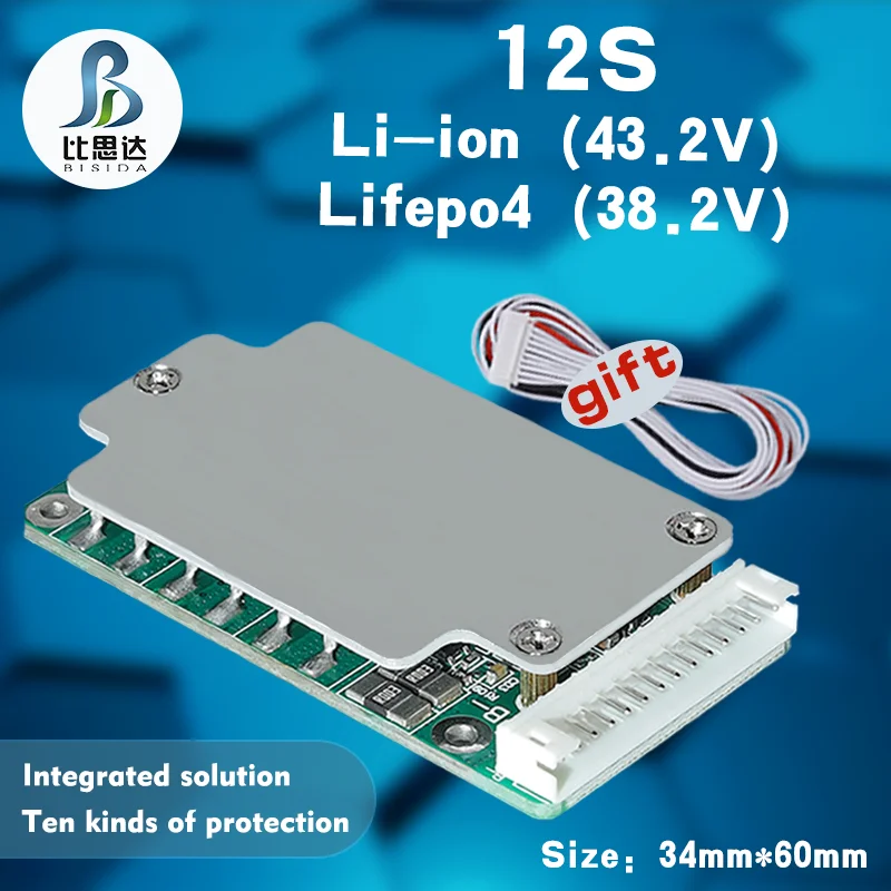 Bisida-12S-lifepo4-BMS-44-4V-38-4V-lithium-ion-battery-Common-port ...