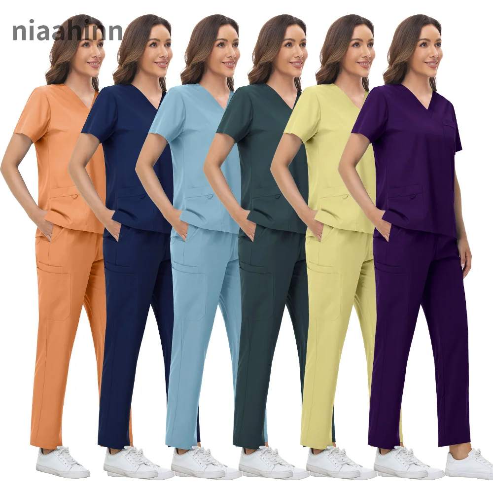Hospital Doctor Medical Uniforms Scrubs Sets Women Nurse Accessories ...