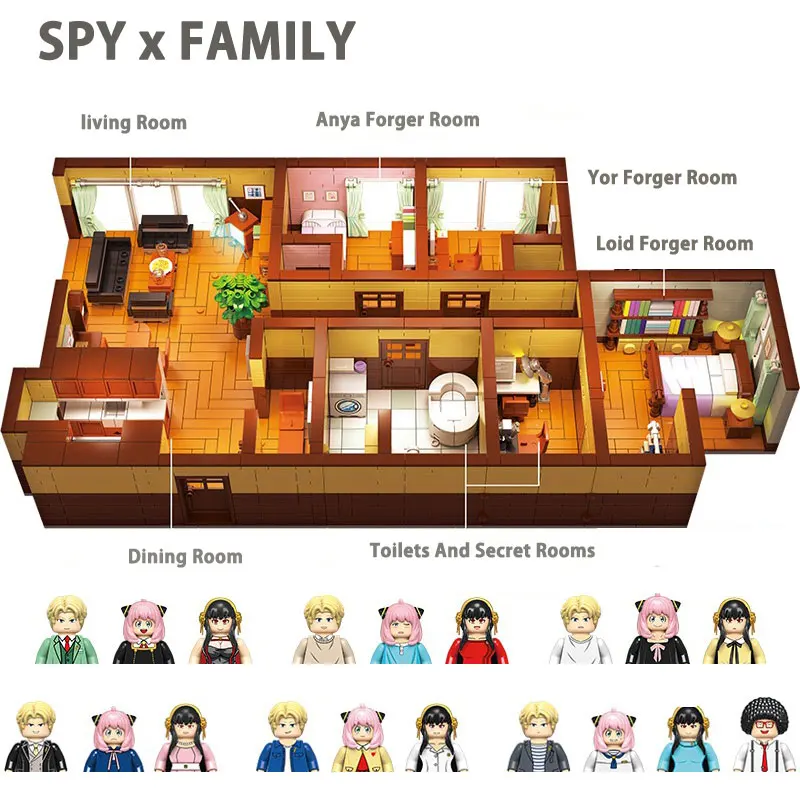 2022-Anime-Spy-X-Family-Figure-Anya-Forger-Yoel-Action-Model-Kit-Living ...