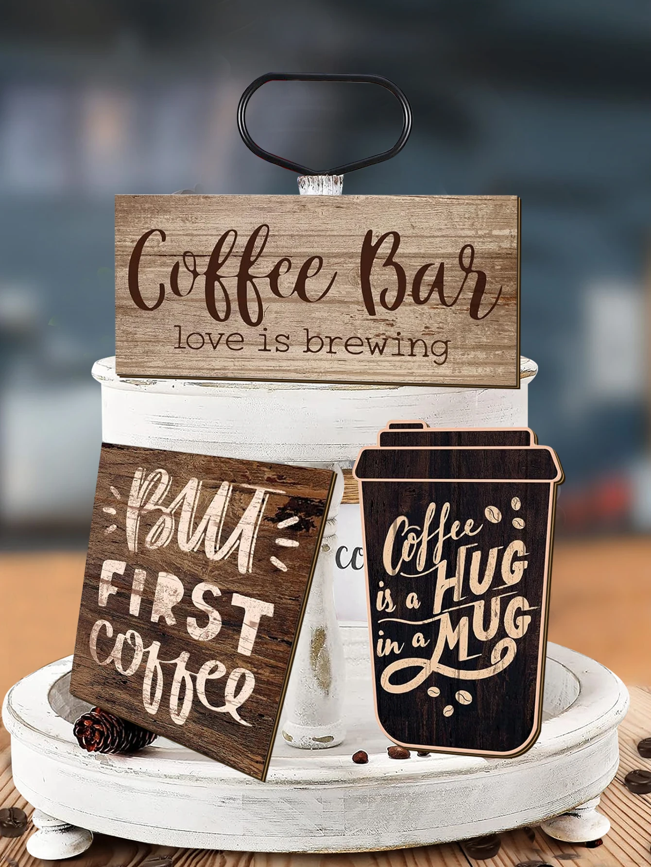 American-Coffee-Style-Layered-Tray-Ornament-Wood-Small-Ornament ...