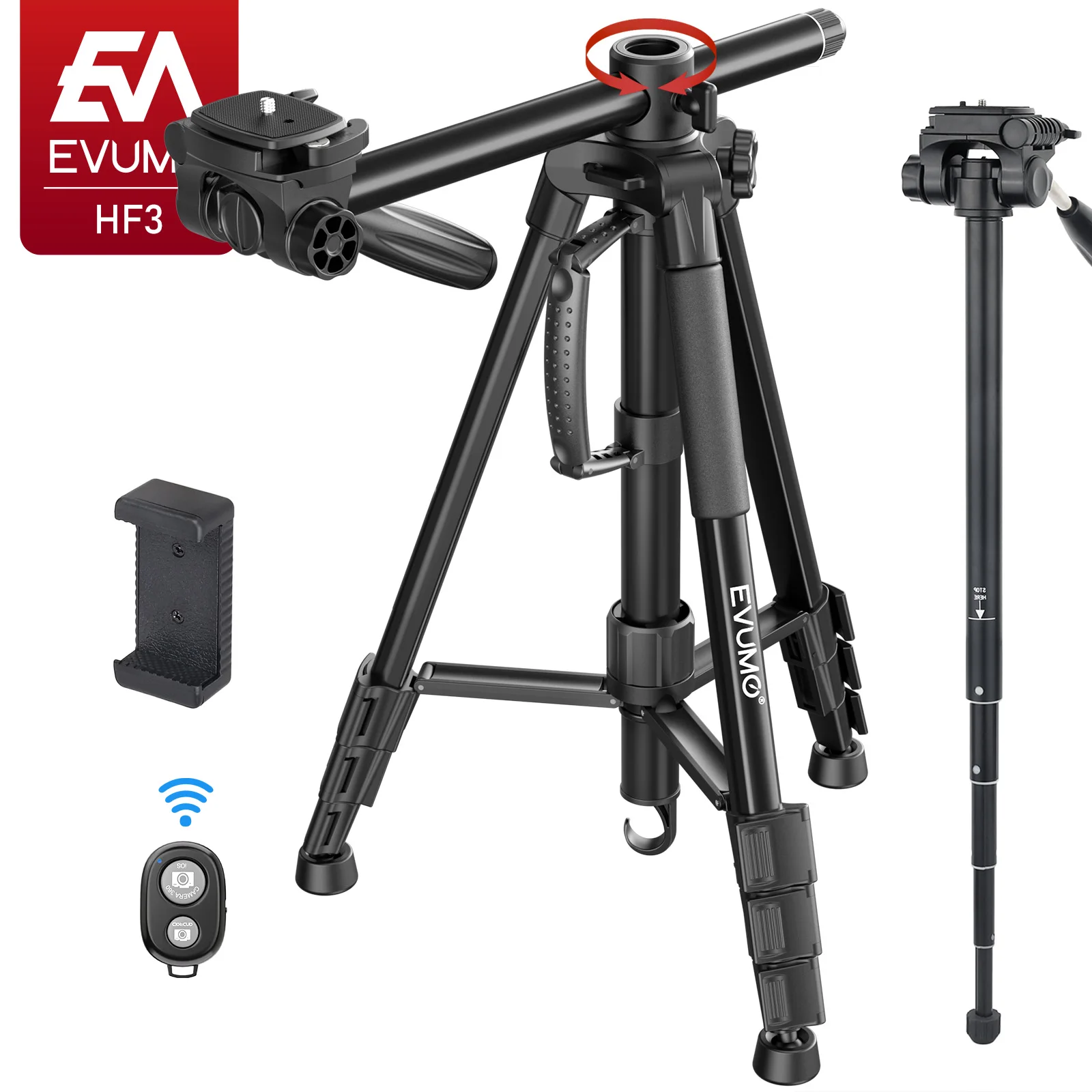 Horizontal-Tripod-for-Camera-Aluminum-Professional-Camera-Tripod-Stand ...