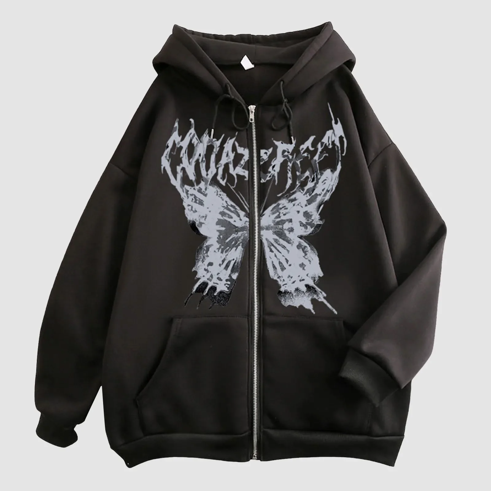 Abrigo con capucha para mujer, chaqueta con capucha y cremallera de ...