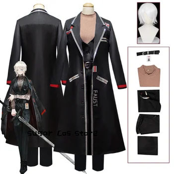 Game Limbus Company Faust Cosplay Costume Uniform Black Cloak Anime ...