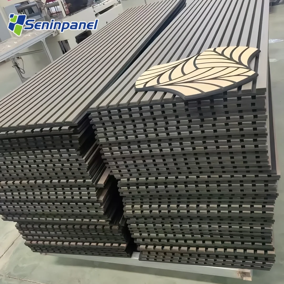 Seninpanel E0 MDF Acoustic Panel Soundproofing Slat Wooden Wall Panels ...