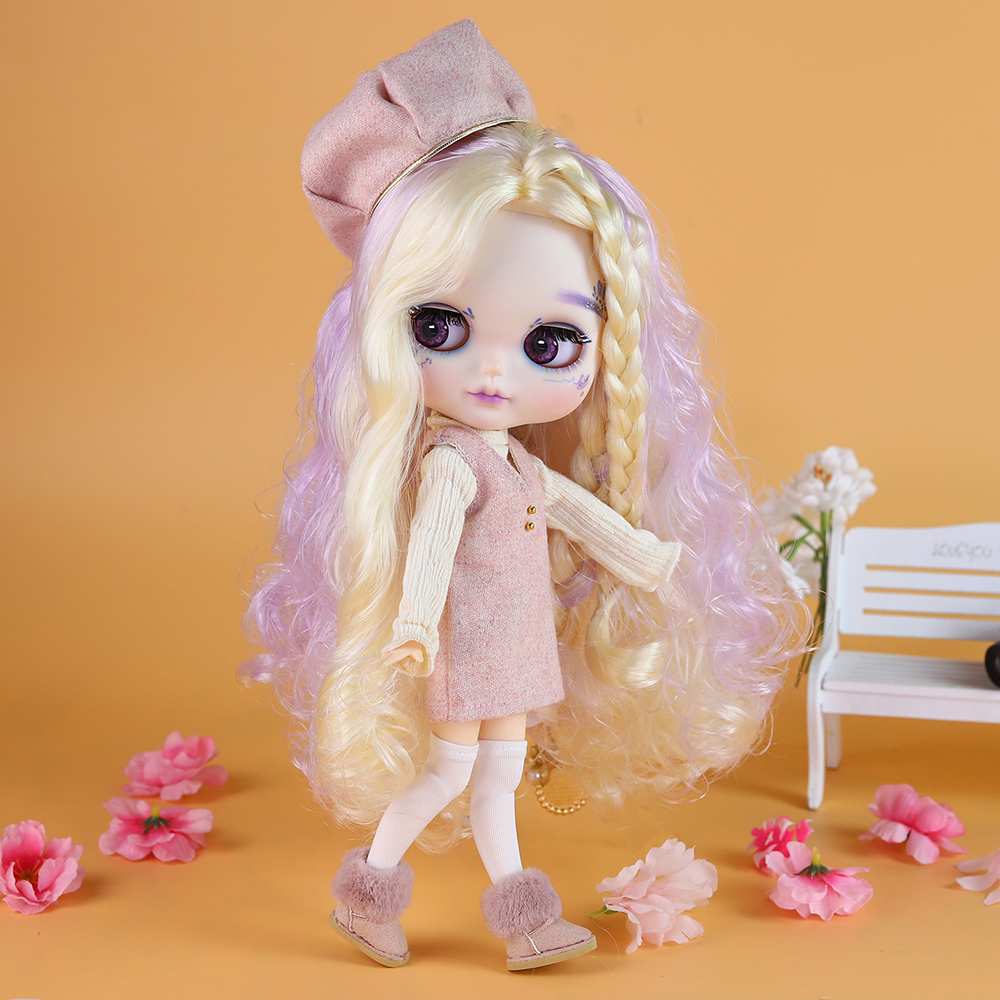 Barbara – Premium Custom Neo Blythe Doll with Multi-Color Hair, White ...