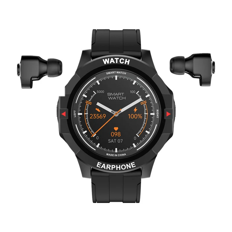 Smart-Watch-With-Earphones-TWS-Bluetooth-Dual-Headset-Calling-Wireless ...