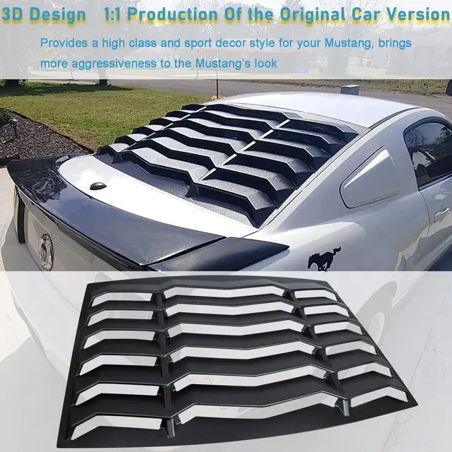 Producto: Rear+Side Window Louvers For Ford Mustang 2005 2006 2007 2008 ...