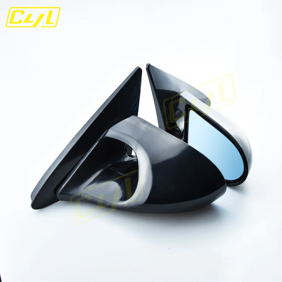 Black-Carbon-Film-Manual-Adjustable-Racing-Car-Side-Rear-View-Mirror ...