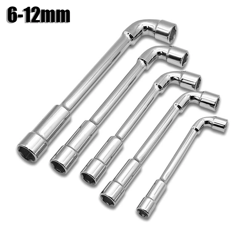 1Pcs L Type Pipe Perforation Elbow Wrench Set L Shaped Double Head Hex ...