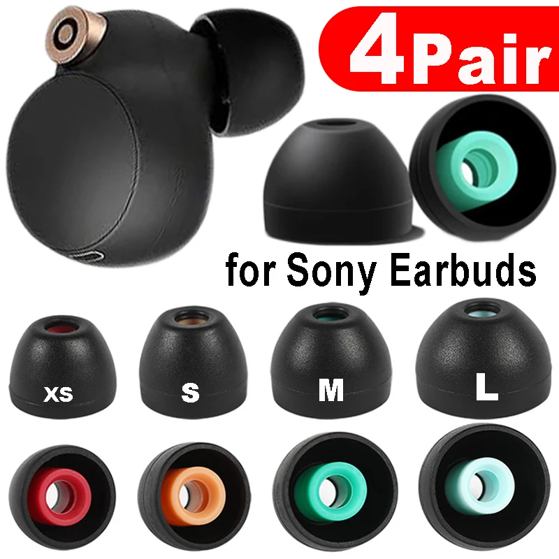 Soft Silicone Ear Tips Earbuds Cap for Sony WF-1000XM5 WF-1000XM4 ...