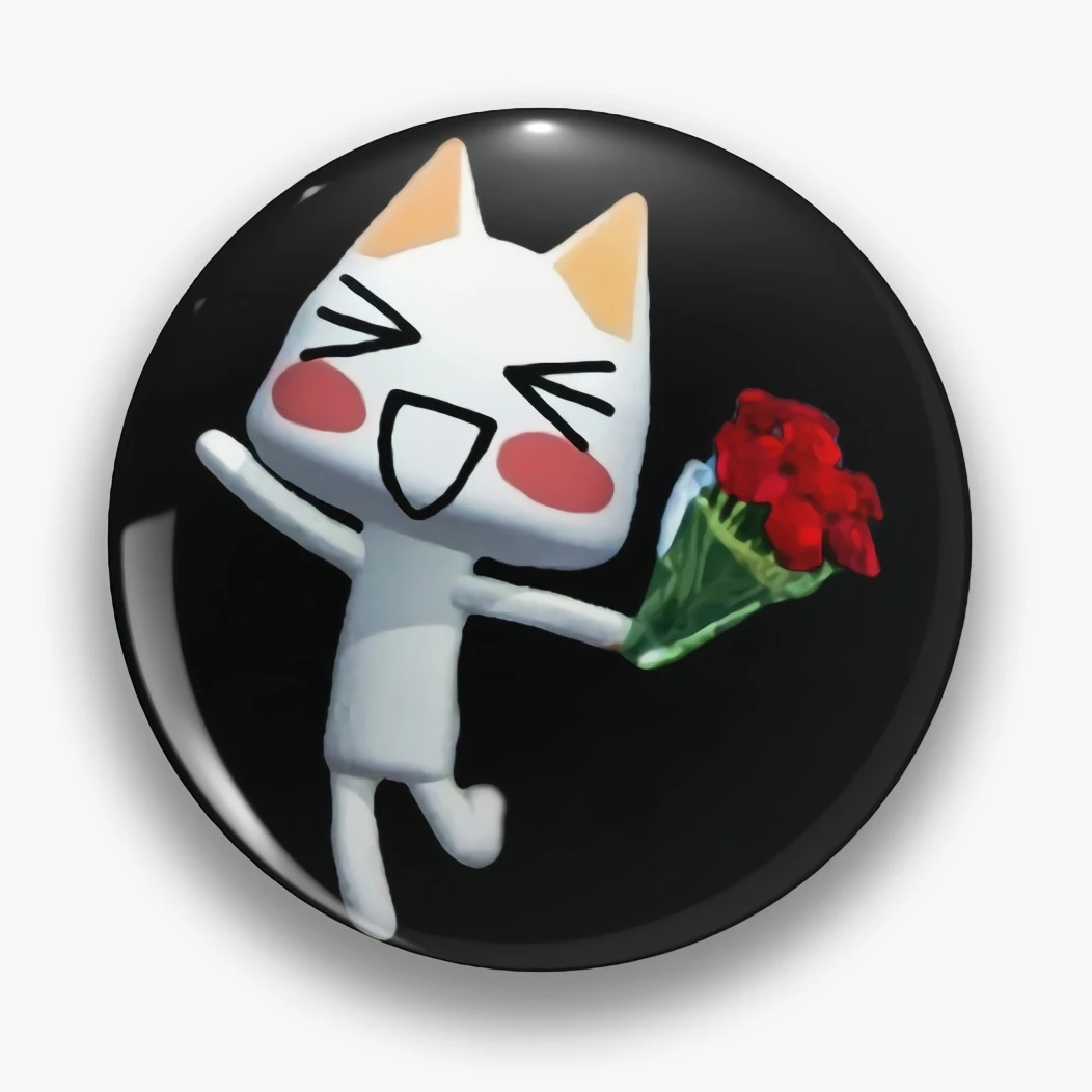Toro Inoue Cat Kawaii Badge Soft Button Lapel Anime Pin Decor Brooch ...