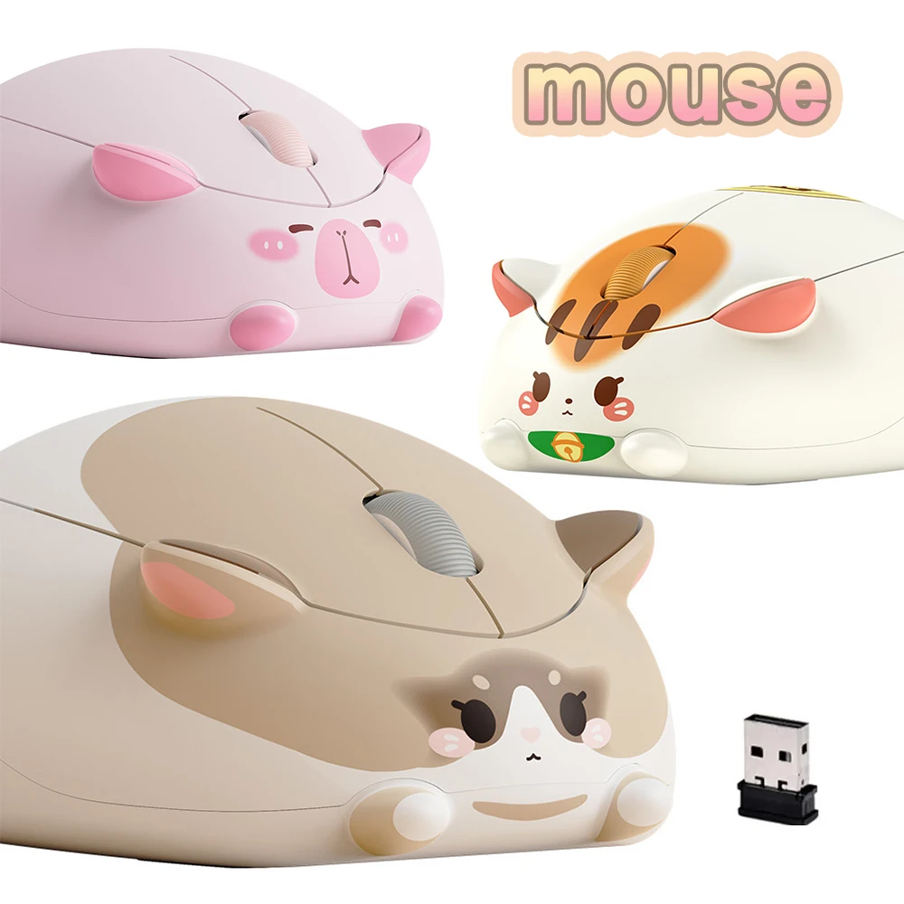 Kitten-Theme-Wireless-Mouse-Cute-Creative-Designed-Ergonomic-Mause-USB ...