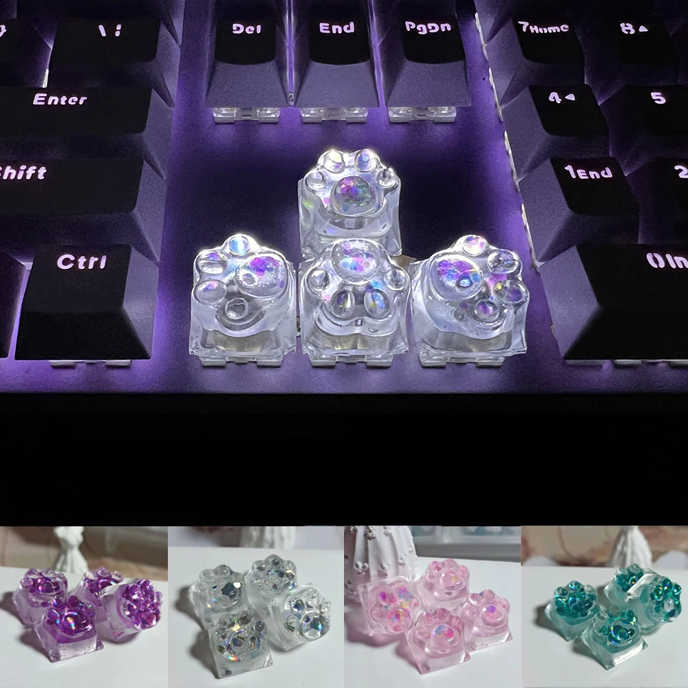Games-Backlit-Keycap-Cat-Paw-Cute-DIY-Key-Cap-for-Mechanical-Keyboards ...