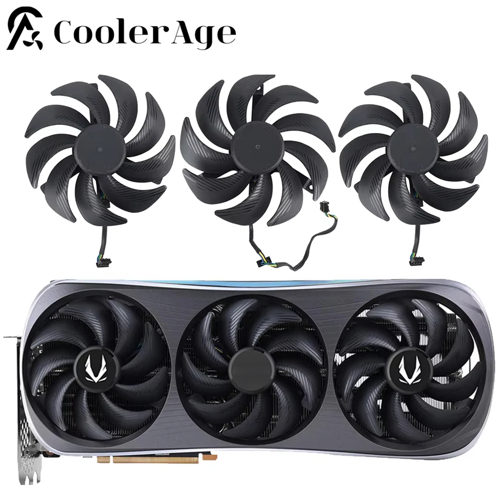 102MM RTX4080 RTX4090 Video Card Fan For ZOTAC GeForce RTX 4080 4090 ...