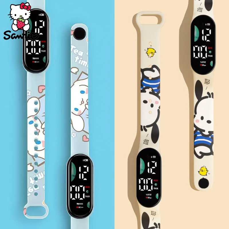 Pochacco-Watch-Sanrio-Accessories-Kuromi-Watch-Cinnamoroll-Led ...