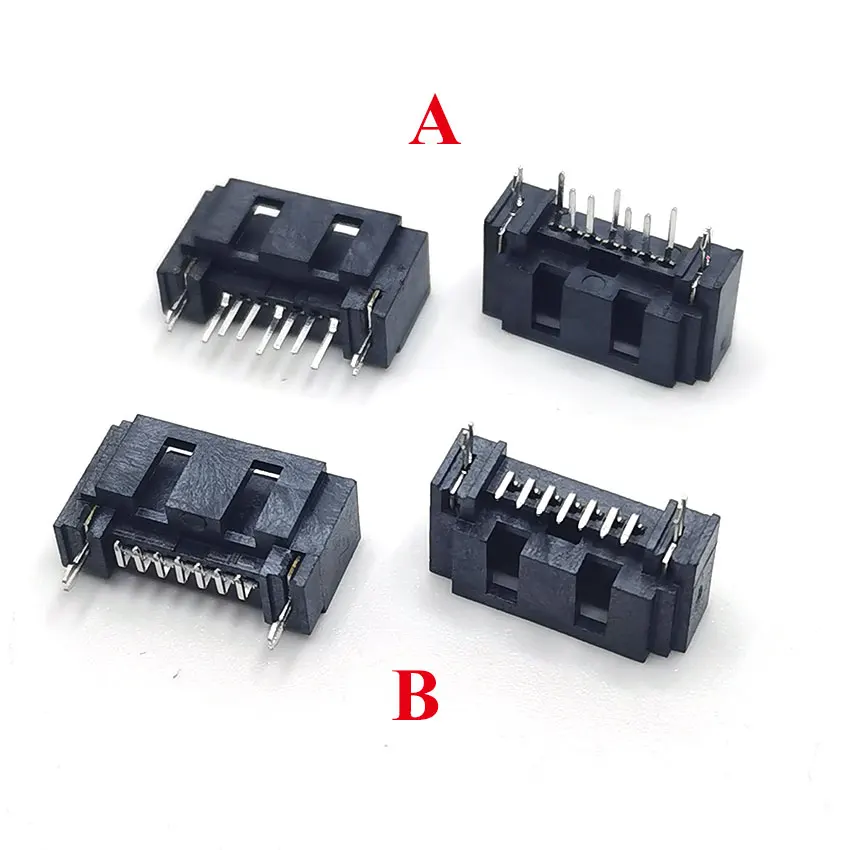 5Pcs-SATA-7Pin-7P-Female-Type-A-Needle-Double-Row-Dislocation-180 ...