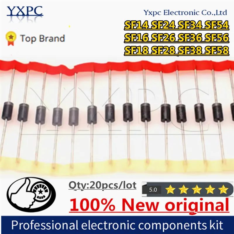 20pcs-Diodes-SF14-SF24-SF34-SF54-SF16-SF26-SF36-SF56-SF18-SF28-SF38 ...