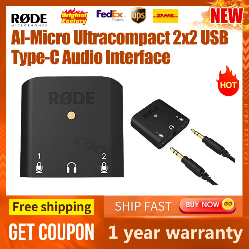 RODE AI MICRO COMPACT AUDIO INTERFACE, 50% OFF