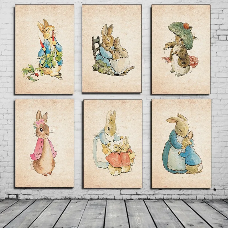 Beatrix-Potter-Character-Illustration-Poster-Cartoon-Cute-Animal ...