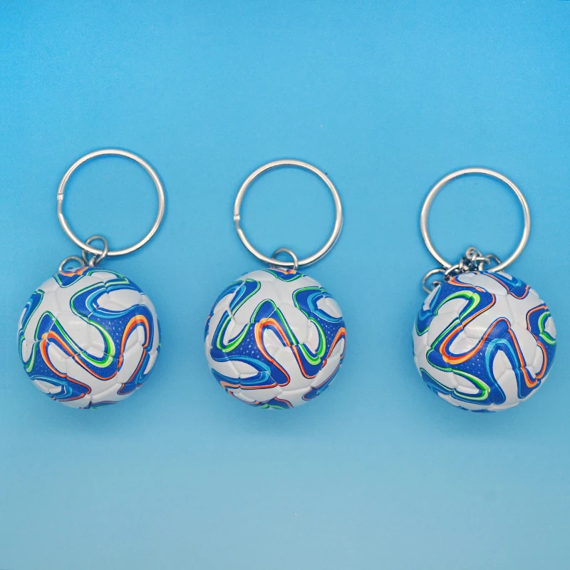 Free Shipping Football Fashion Sport soccer Keychain Car Key Ring PU ...