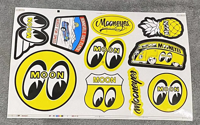 30-Sets-Lot-Mooneyes-Moon-eyes-Rat-fink-Waterproof-Diy-mirror-Stickers ...