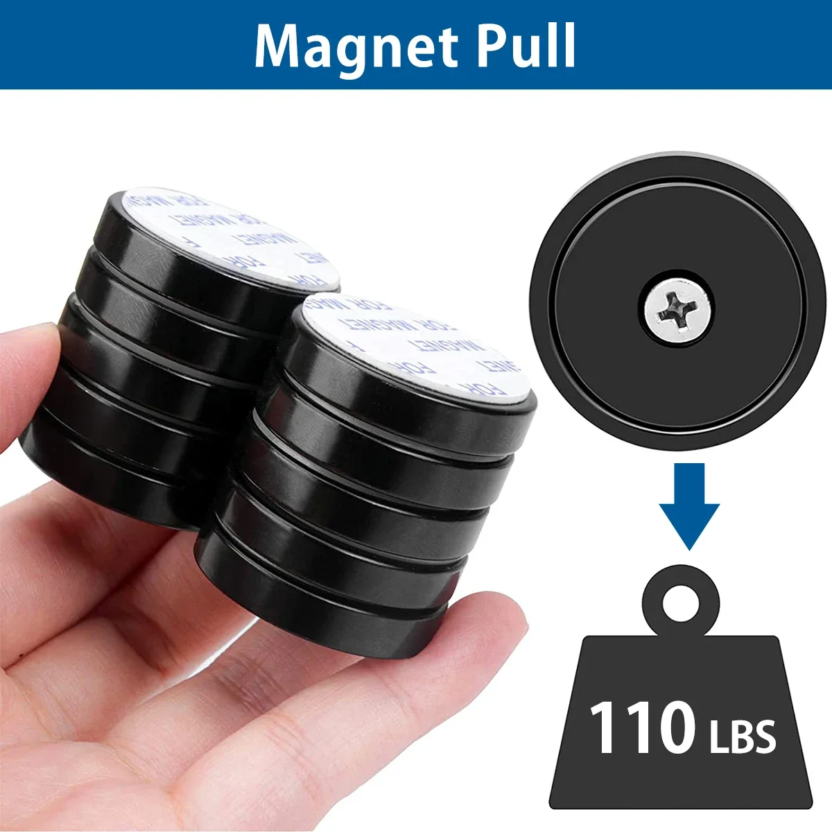 10Pcs-Neodymium-Magnet-with-Countersunk-Hole-110LB-Heavy-Duty-Rare ...