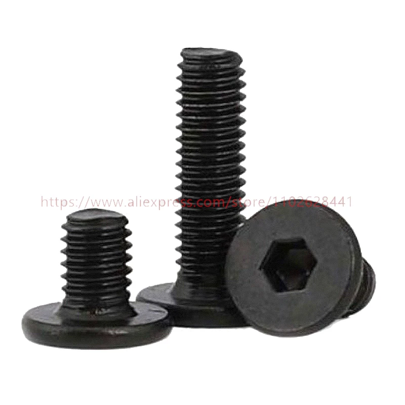 Black-Stainless-Steel-Hex-Hexagon-Socket-Ultra-Thin-Super-Low-Flat-Head ...