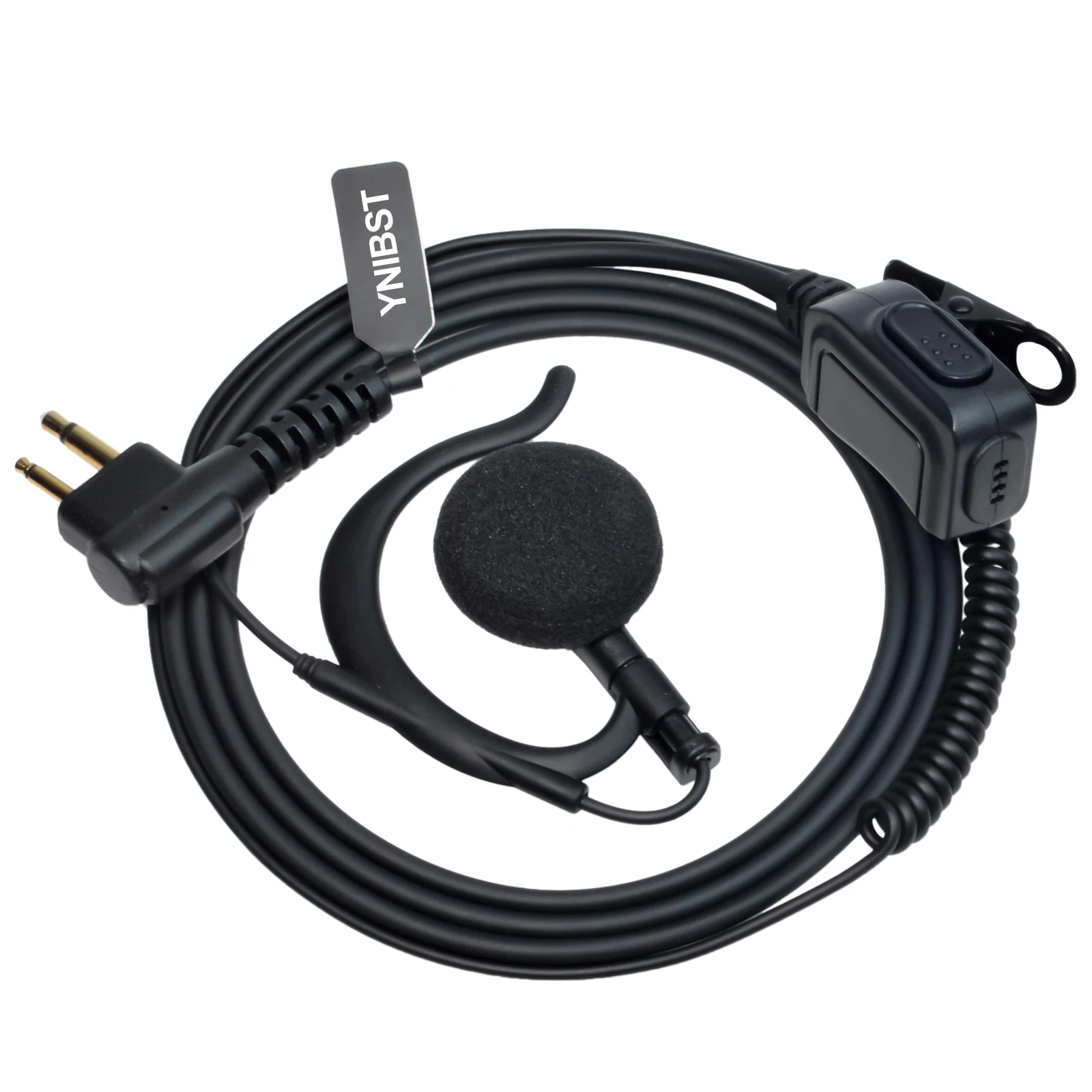 G-shape-Handheld-2-Way-Radio-Earbud-Headset-with-PTT-Mic-Portable ...