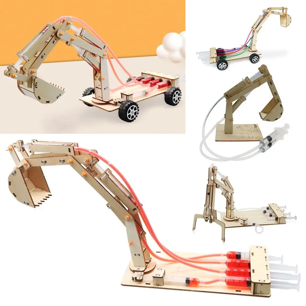 Wooden-Construction-Handcraft-3D-Education-Toy-Excavator-Vehicle-Toys ...