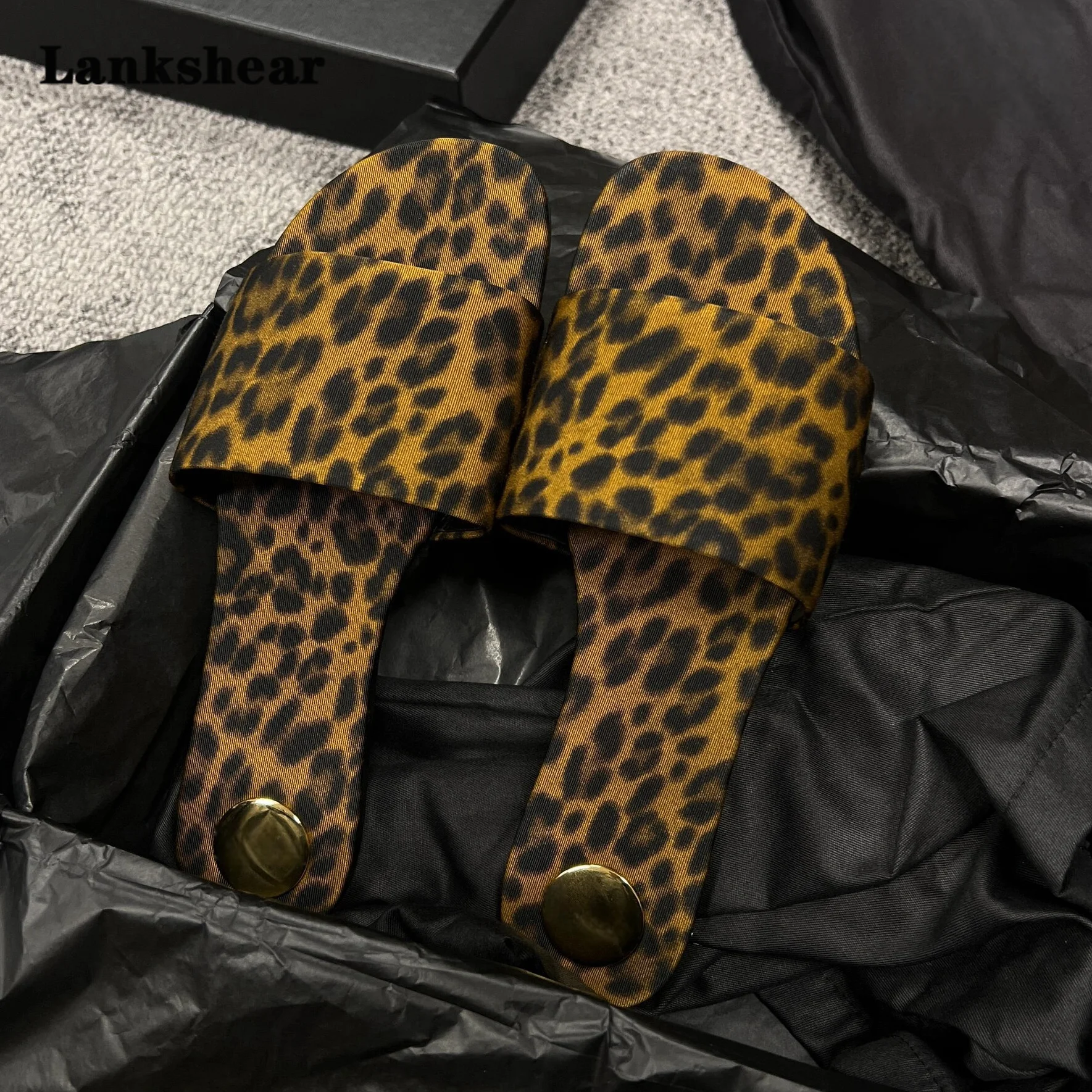 Leopard-Print-Flip-Flops-Summer-New-Open-Toed-Flat-Half-Slippers ...